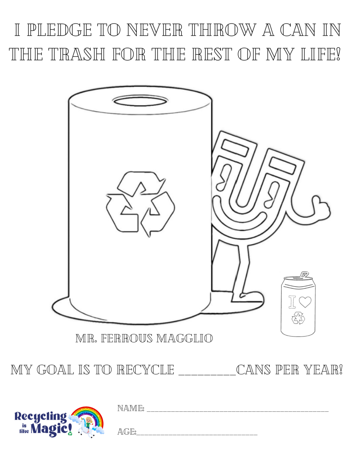 Recycling Coloring Pages for Kids | Recycling is like Magic!