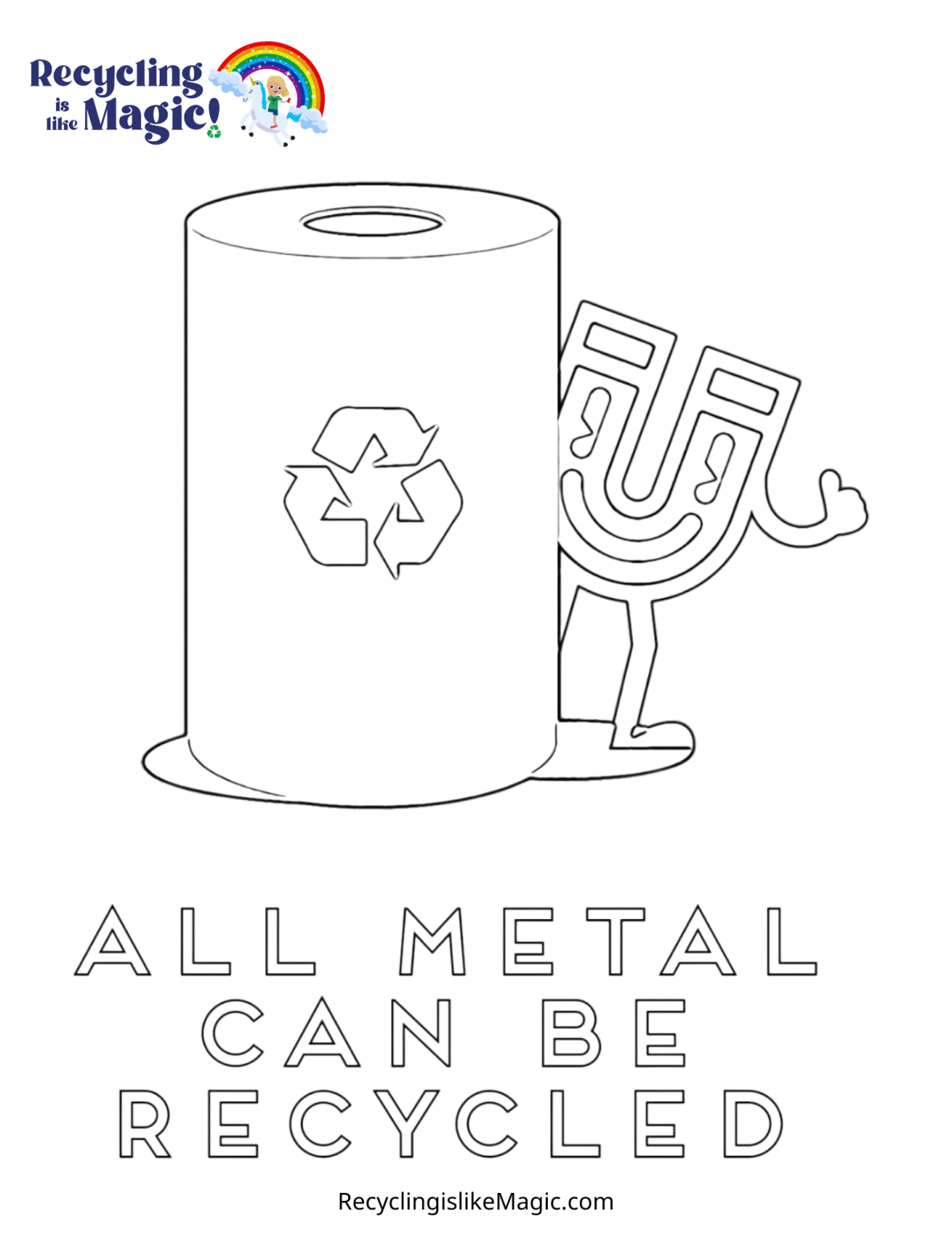 Recycling Coloring Pages for Kids | Recycling is like Magic!